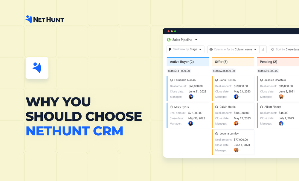 Why choose NetHunt CRM? Let's see how NetHunt CRM stands out