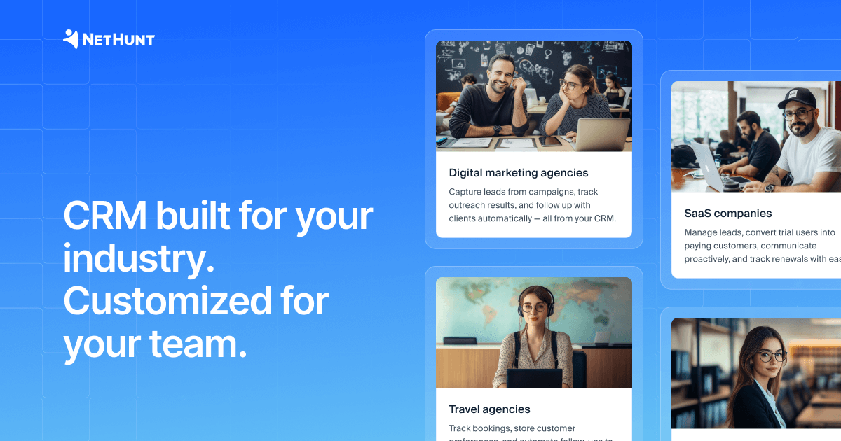 NetHunt CRM for Every Industry | The Best CRM for Your Business