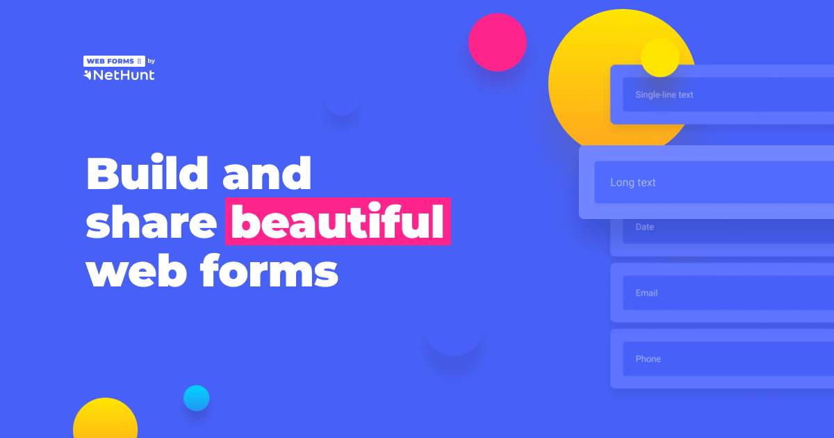 Free Beautiful Web Forms | NetHunt
